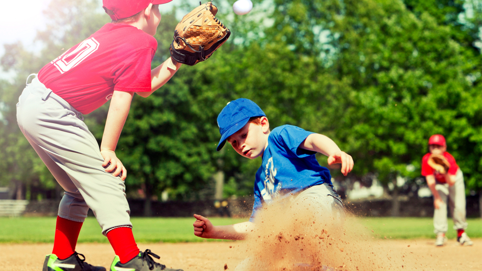 Little Kids Playing Baseball