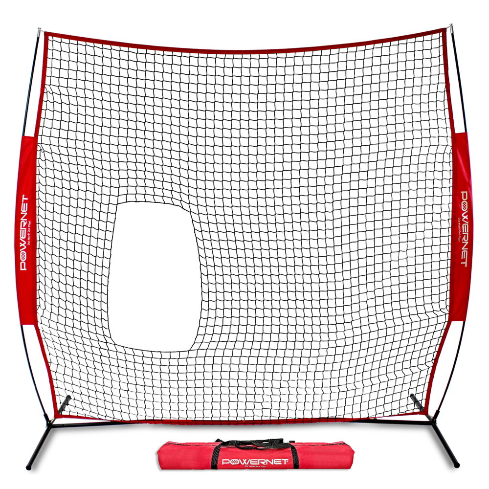 PowerNet Metal Frame and Fiberglass Poles for Baseball Softball Net 7x